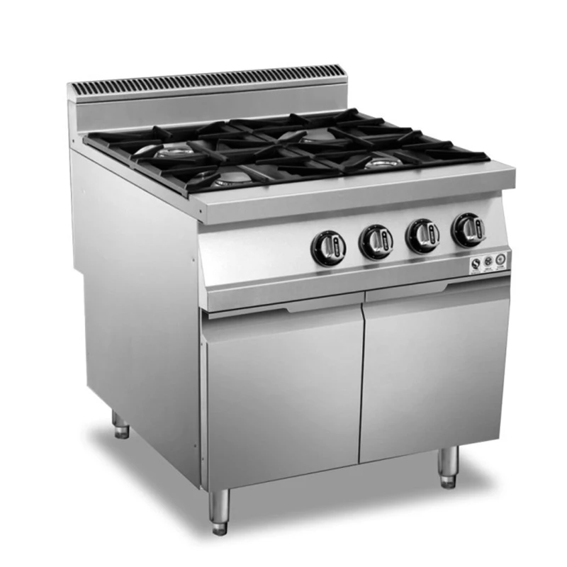 Gas 4 burner open top burner with under cabinet| Alibaba.com
