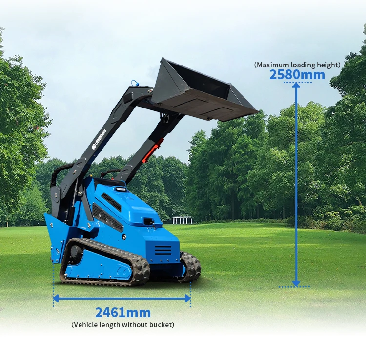 Free Shipping Diesel Loaders China Mini Tracked Sliding Skidsteer Front ...