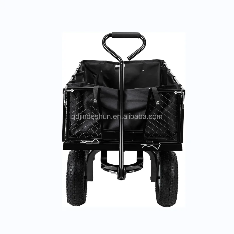 4 Wheels Heavy Duty Garden Utility Cart - Durable & Versatile