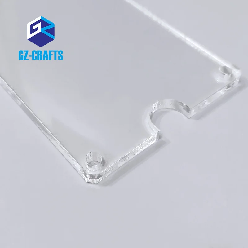 Rectangle Acrylic Solid Panel Clear 6MM Acrylic Machined Plaque ...