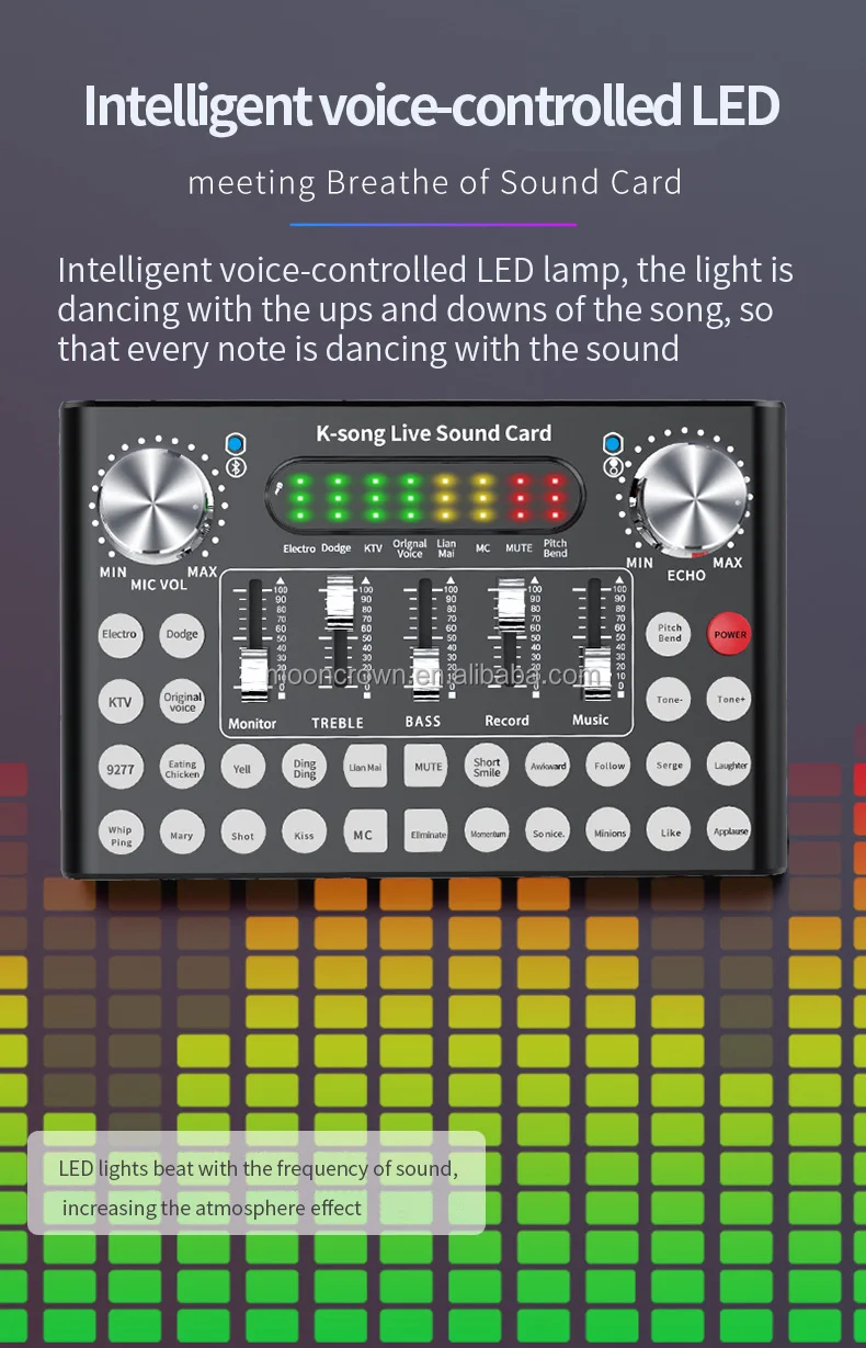 F007 Sound Card USB Studio Recording - Karaoke & Live Broadcast