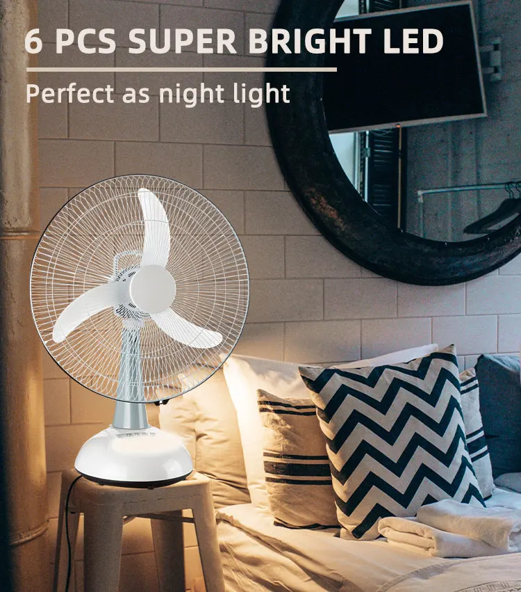 Rechargeable Emergency Table Fan - 18inch DC Fan Electric