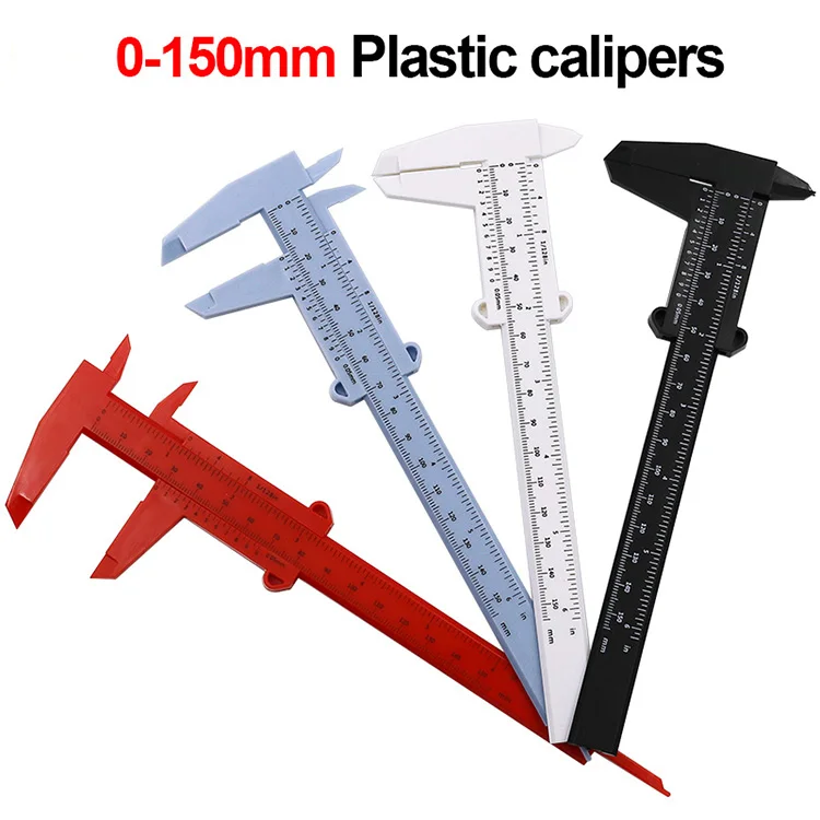 0-150mm Plastic Measuring Vernier Caliper Tattoo Caliper Ruler Gauge Plastic Ruler Accurate ...