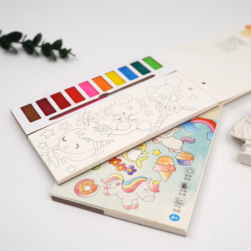 Mini Portable Design Travel Pocket Watercolor Painting Kit Book Pad for ...