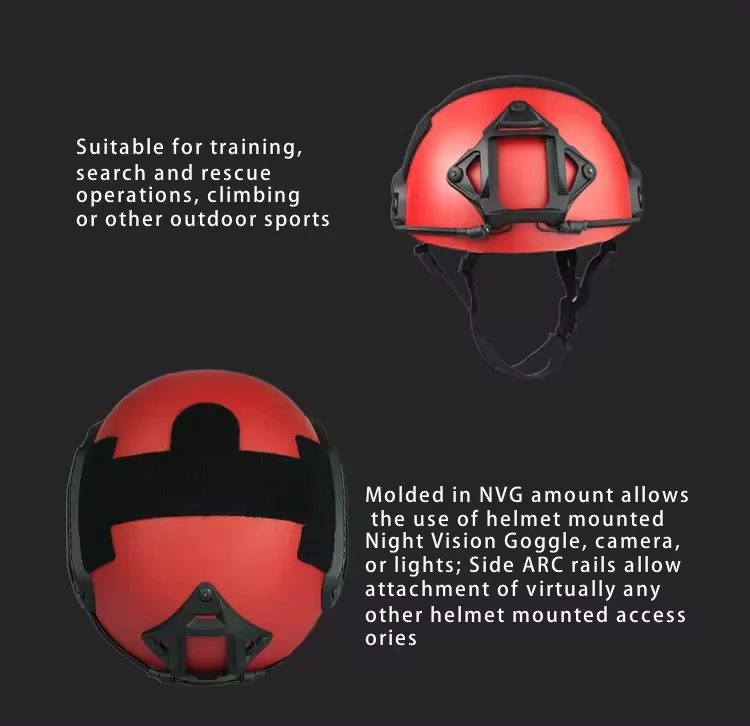 Fast Mh Rescue Disaster Relief Field Cs Outdoor Tactical Red Helmet ...