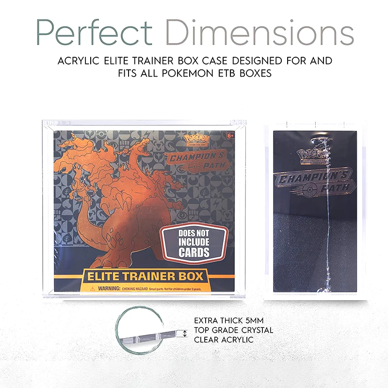 Acrylic 151 Elite Trainer Box Etb Upc Bb Yugioh Display Pokemon Mtg Tcg ...
