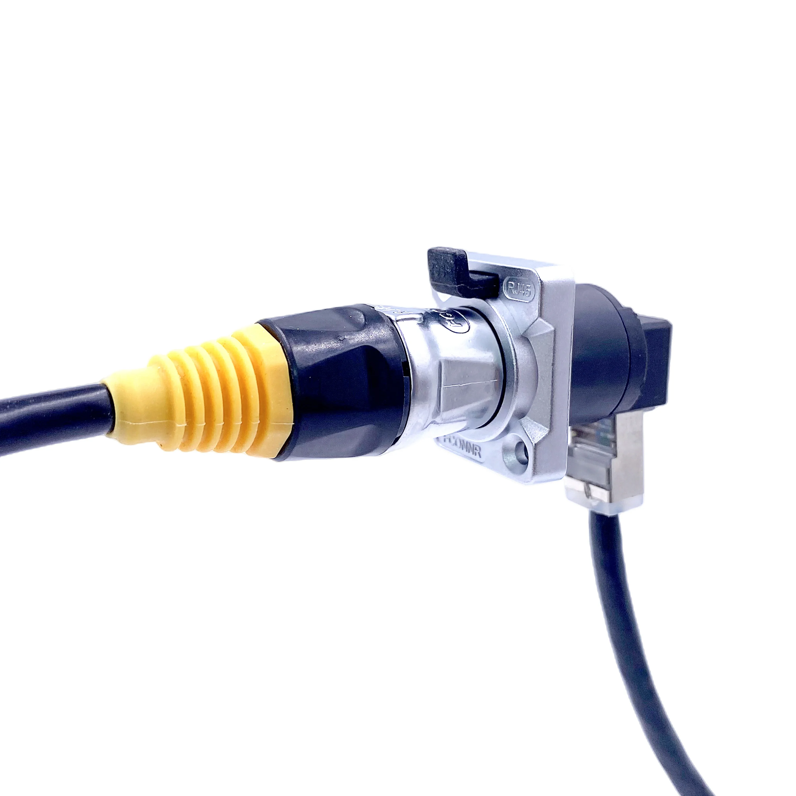 Rj45 Straight Ip65 Connector 90 Degree Front Panel Mount Adapter Socket ...