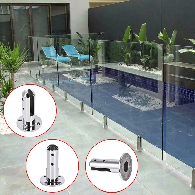Stainless Steel Frameless Glass Railing Spigots Glass 12 Mm 2205 ...