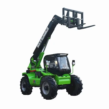 Hydraulic All Terrain Telehandler Telescopic Boom Forklift 4x4 Rough ...