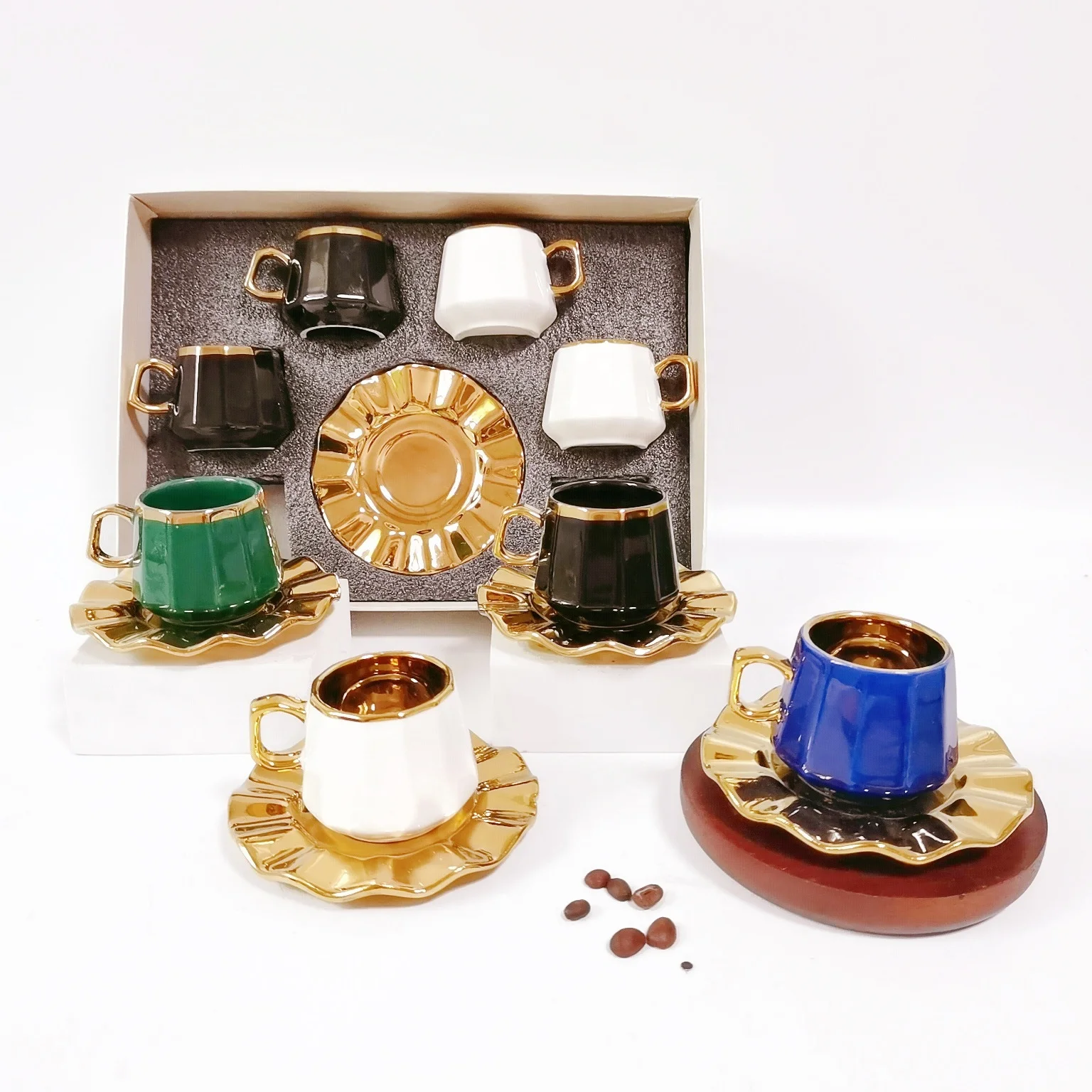 Middle East Ceramic Gold Plated Cup And Saucer Electroplated Tea Gift ...