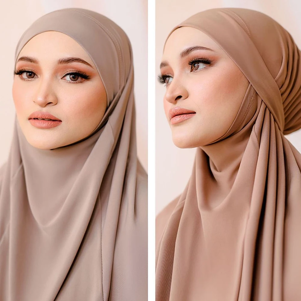 Custom 3 in 1 Instant Hijab Premium Cotton - Malaysia Women
