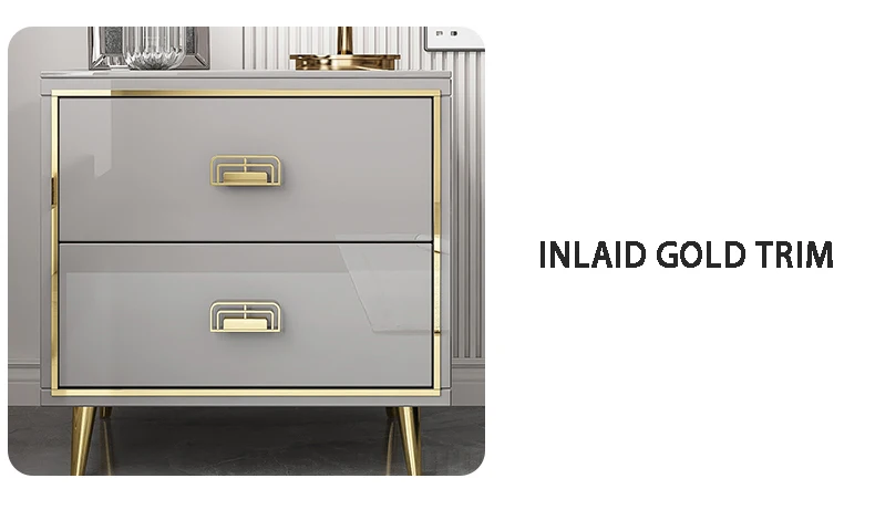 Modern Smart Small Bedside Table With Wireless Charger Bedroom Bedside ...