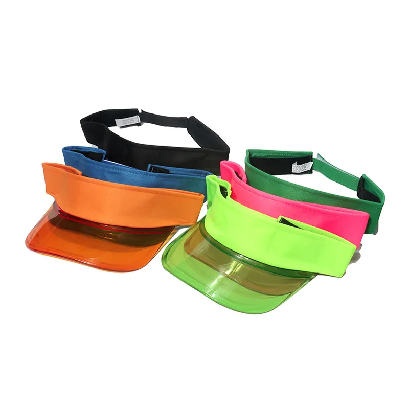 Visor Hat Custom Designer Logo Pvc Sun Visor Cap Summer Beach Empty Top ...
