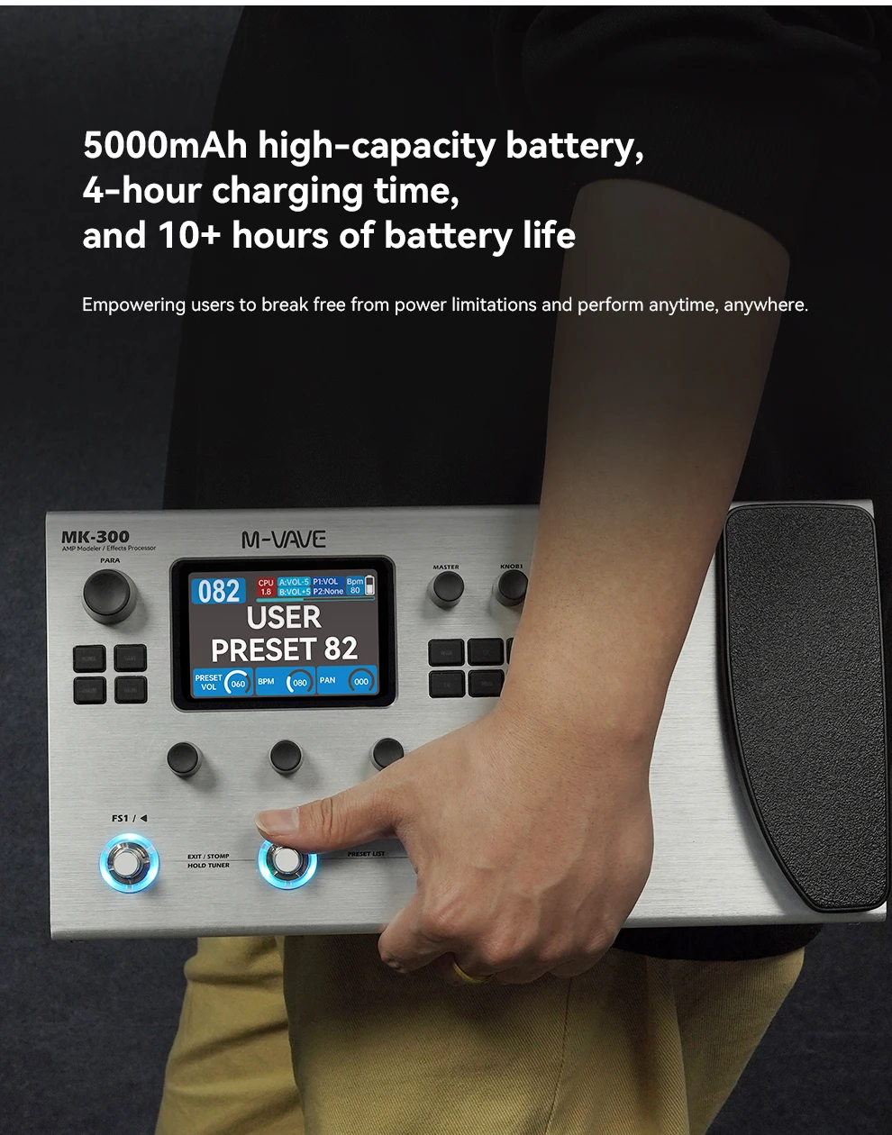 M-vave MK-300 Multi Effects - Authentic Tube Amp Tones