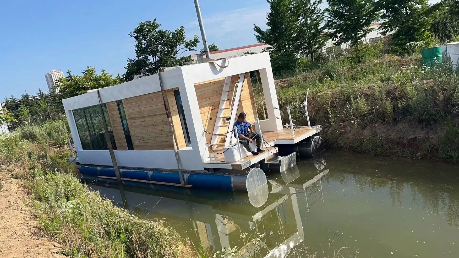 Aluminum Water Floating Barge 38ft Pontoon Boat| Alibaba.com