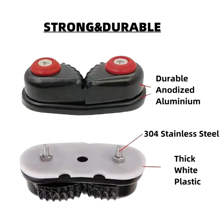 Marine Hardware Aluminium Cam Cleat Sailboat Rope Adjustable Cam Cleat ...