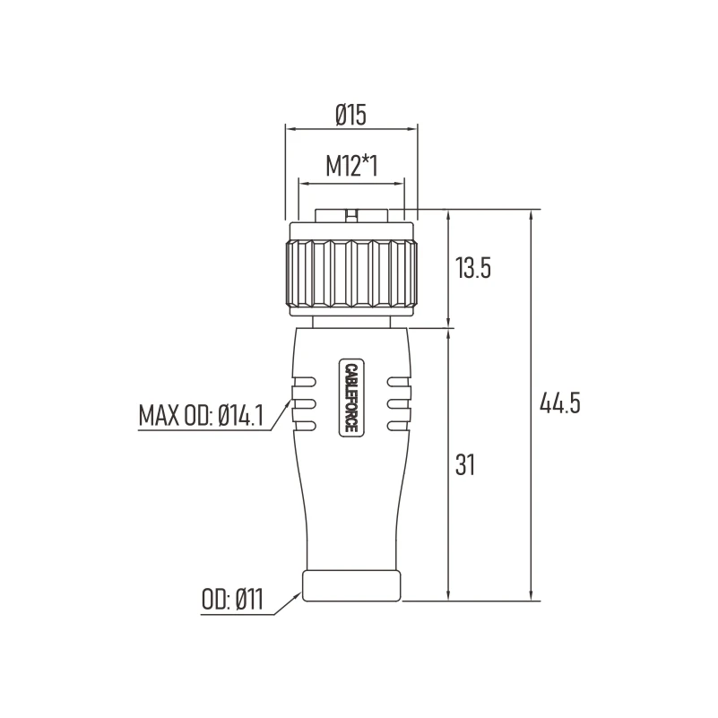 M12 Terminator Connector 5pin Female with 120ohm Resistor