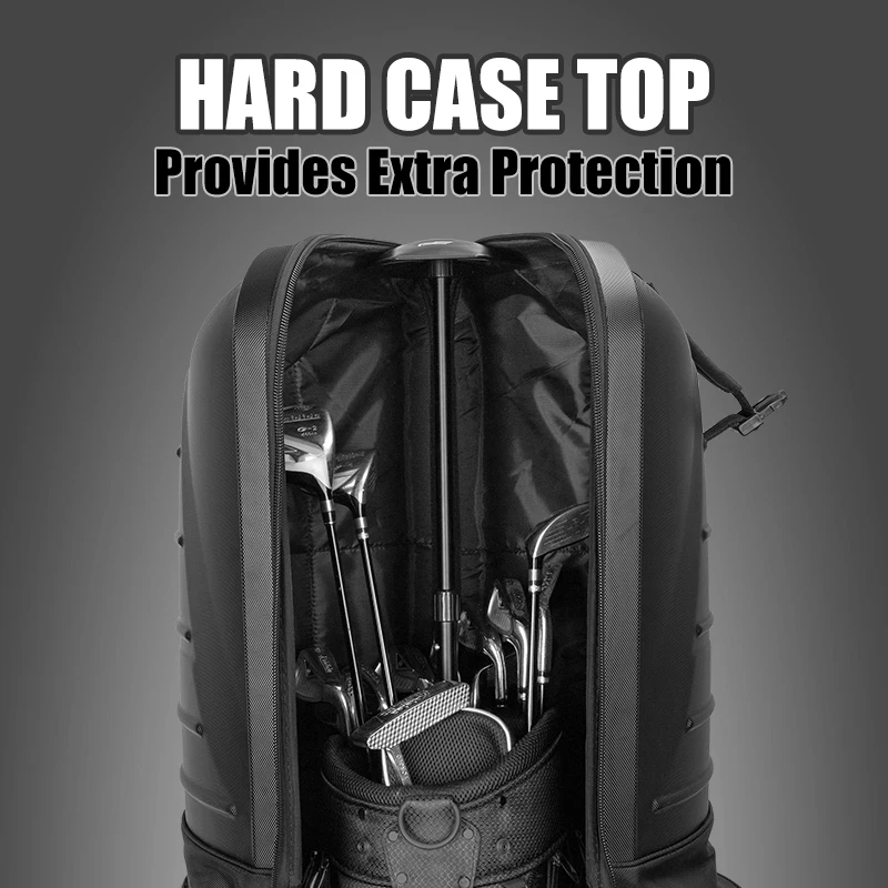 Oversized ABS Hard Top Airplane Golf Travel Bag With Wheels Custom Golf ...