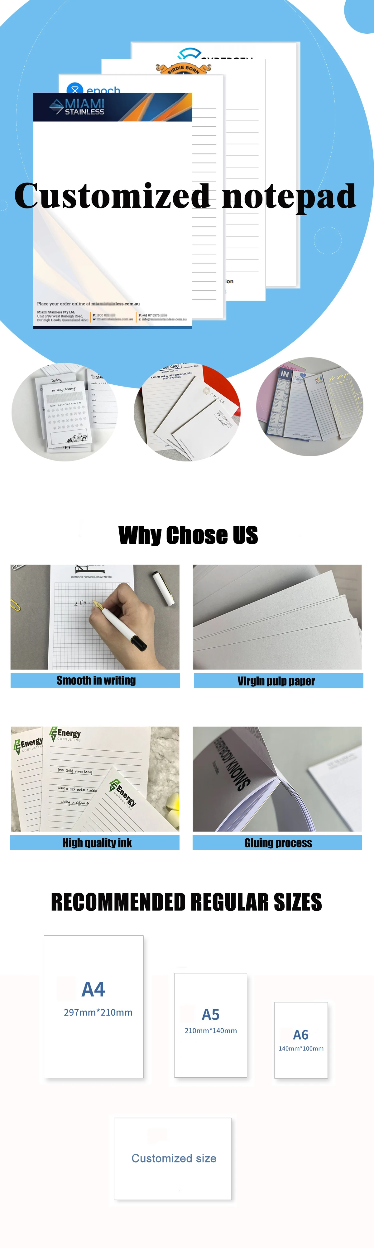 Customized Notepads - Perfect for School & Office Use