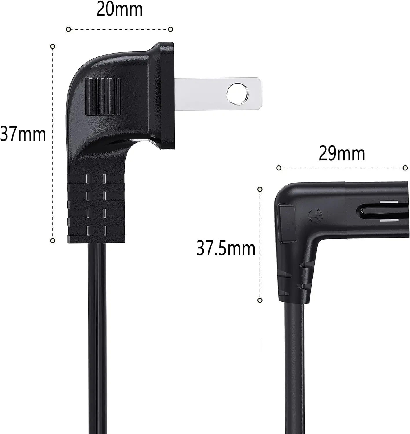 Professional Made Customized 90 Degree to Angled Eu Plug Ac European ...