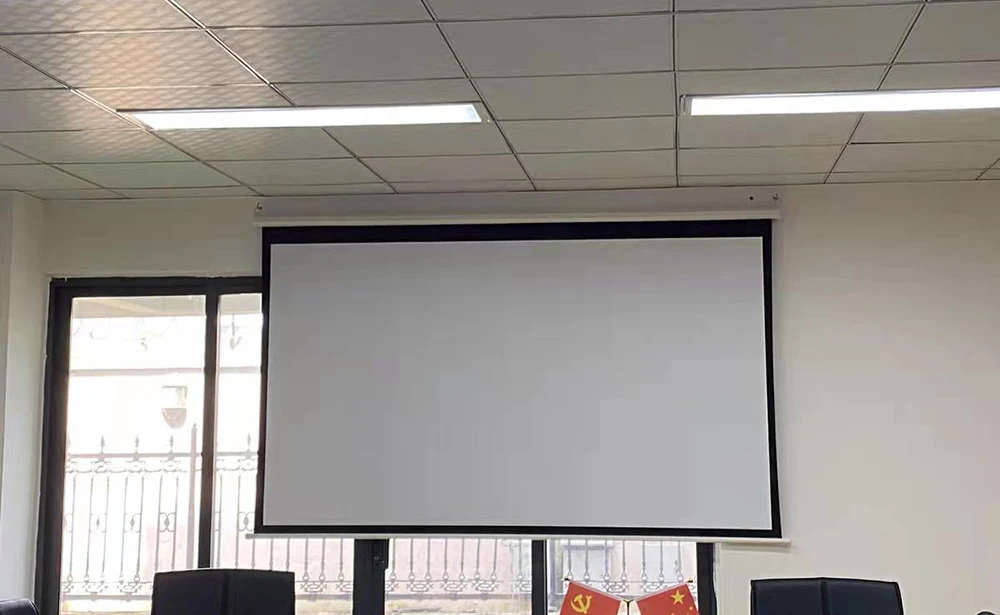 120" 16:9 Retractable Manual Pull-down Projector Screen /manual ...