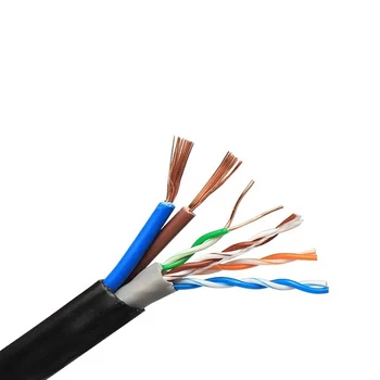 Network Cable With Power Utp Ftp Cat5e Cat6 +2c Power Cable For Cctv ...