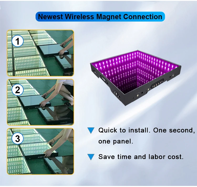 Wholesale Price Disco Wireless 3d Infinity Mirror LED Dance Floor