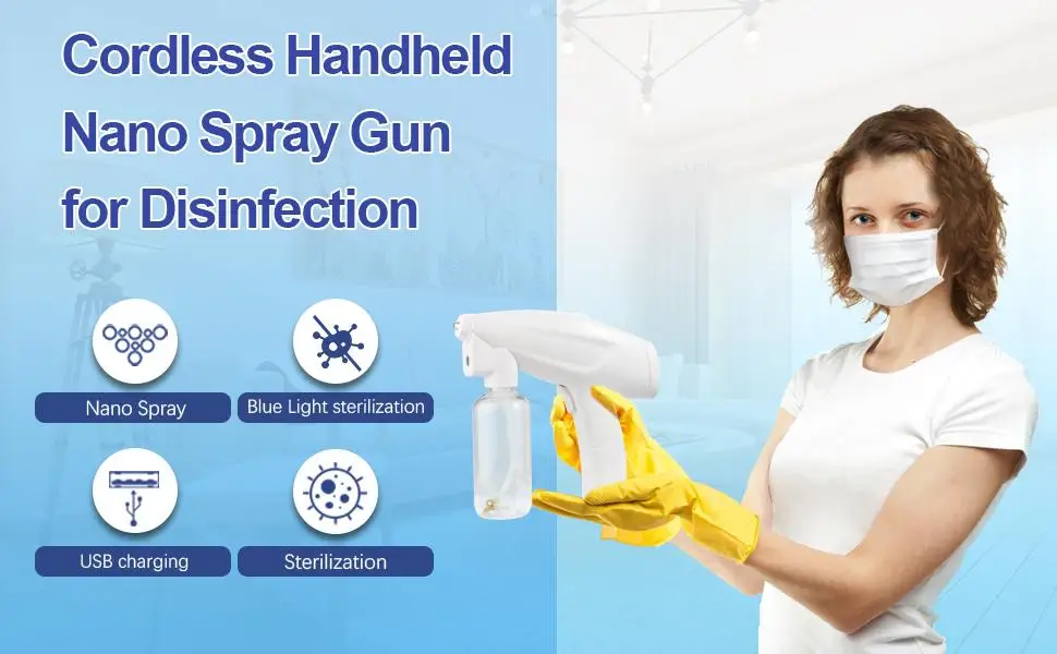 Home Car Use Spray Gun Nano Blue Light Spray Gun,K6 Nano Atomizing ...