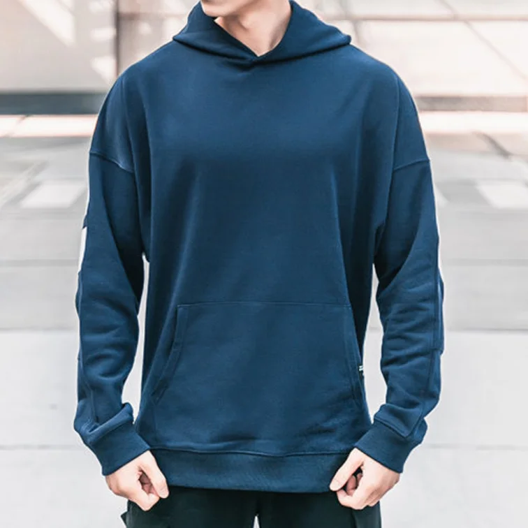 Men's Pullover Hoodie In Light Blue Soft Cotton Comfortable Relaxed Fit ...
