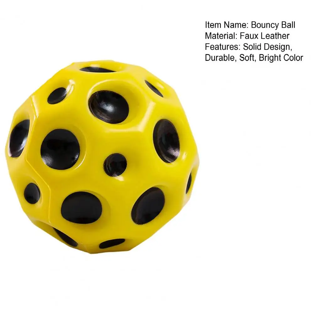 Hole Ball Soft Bouncy Ball Anti-fall Moon Shape Porous Bouncy Ball Kids ...