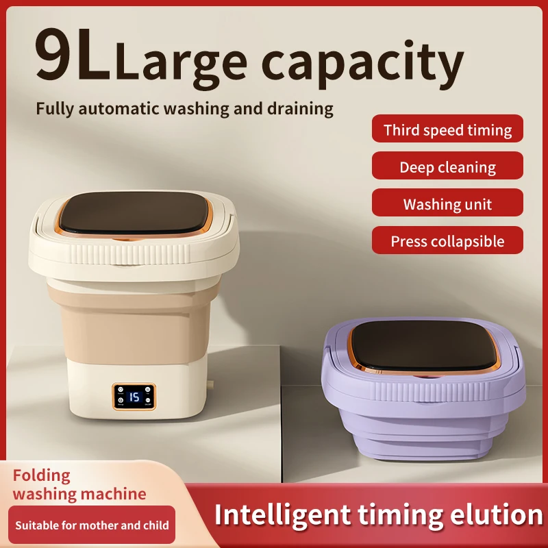 Portable Mini Folding Wash Machine - Efficient Laundry