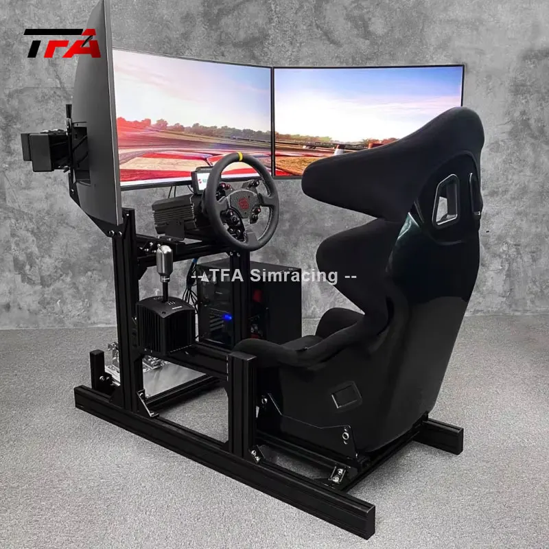 Affordable DIY 4080 Black Sim Racing Rig Bracket for Home Use - Ideal ...