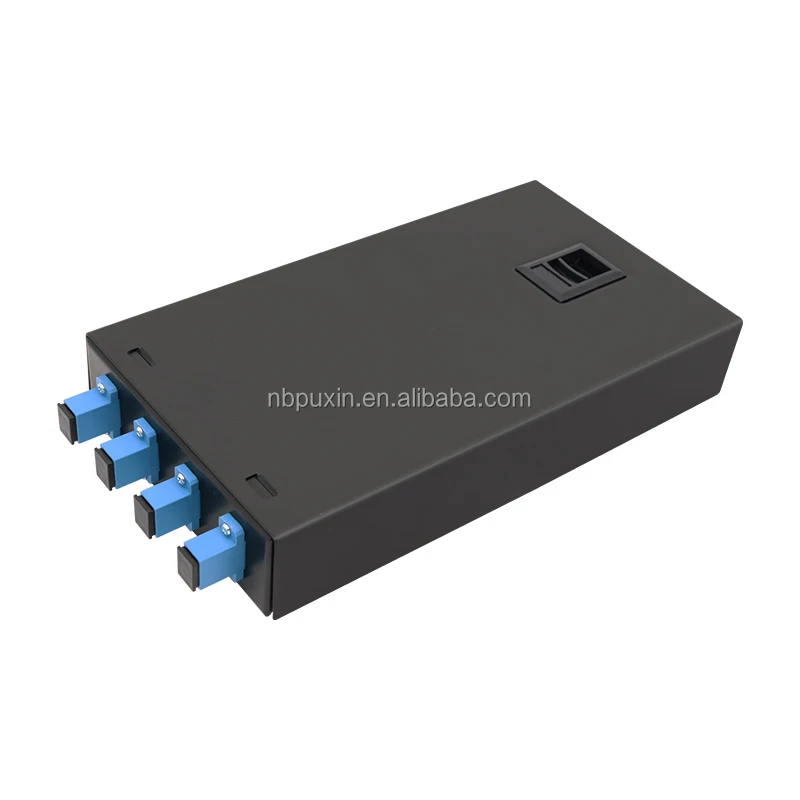 PUXIN 4 Port SC/UPC Simplex Optical Fiber Terminal Box