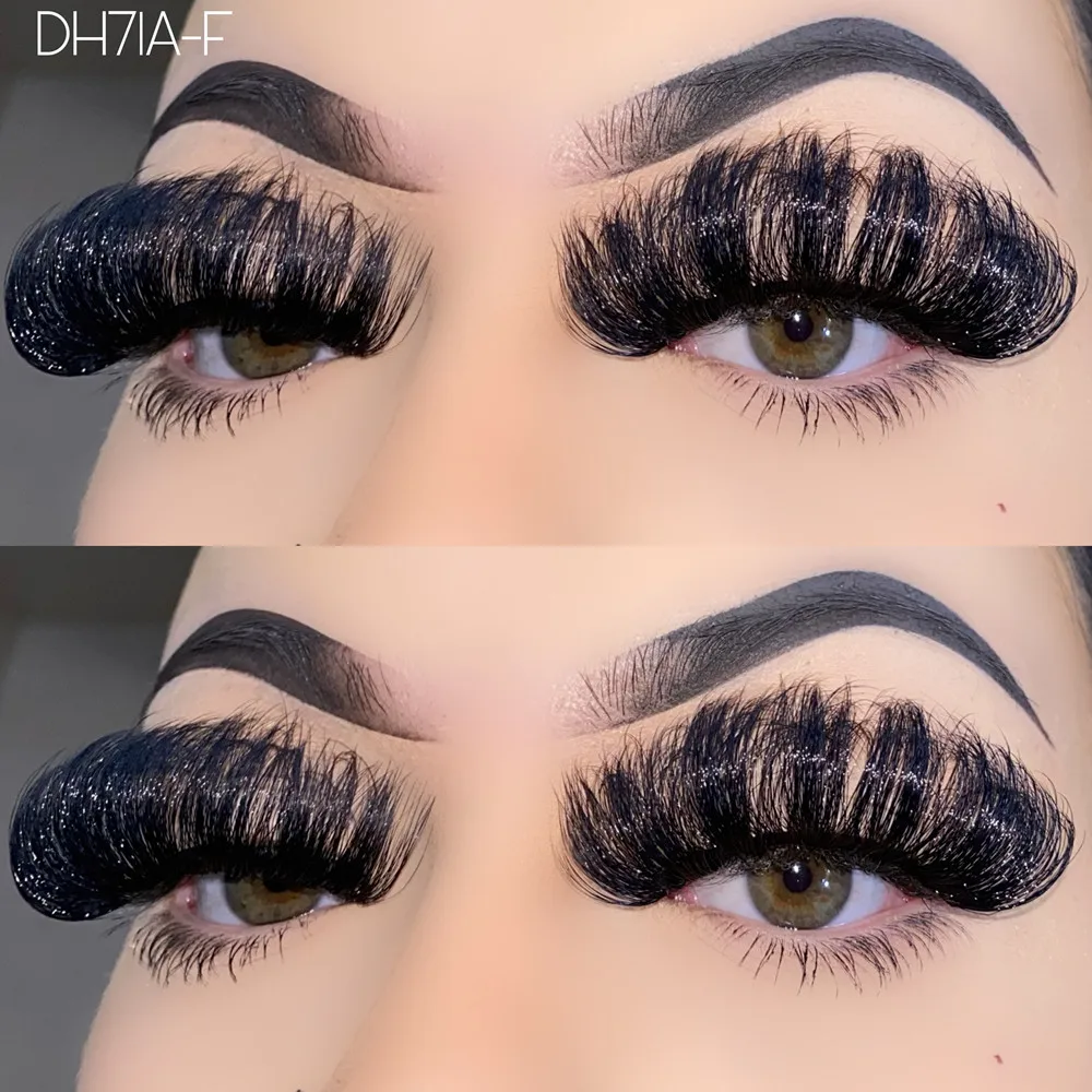 Russian Strip Eyelash Fluffy d Curl False Eyelashes Faux Mink Long ...