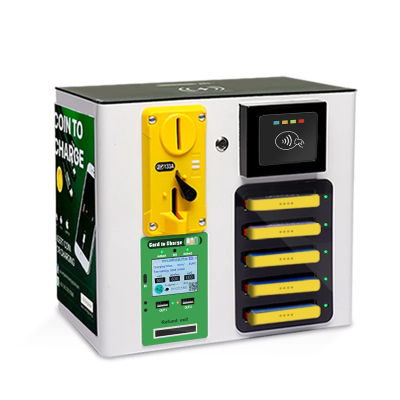 Coin Operated Cell Phone Charging Station Coin Operated Sharing Power Bank With Nfc Pay - Buy ...
