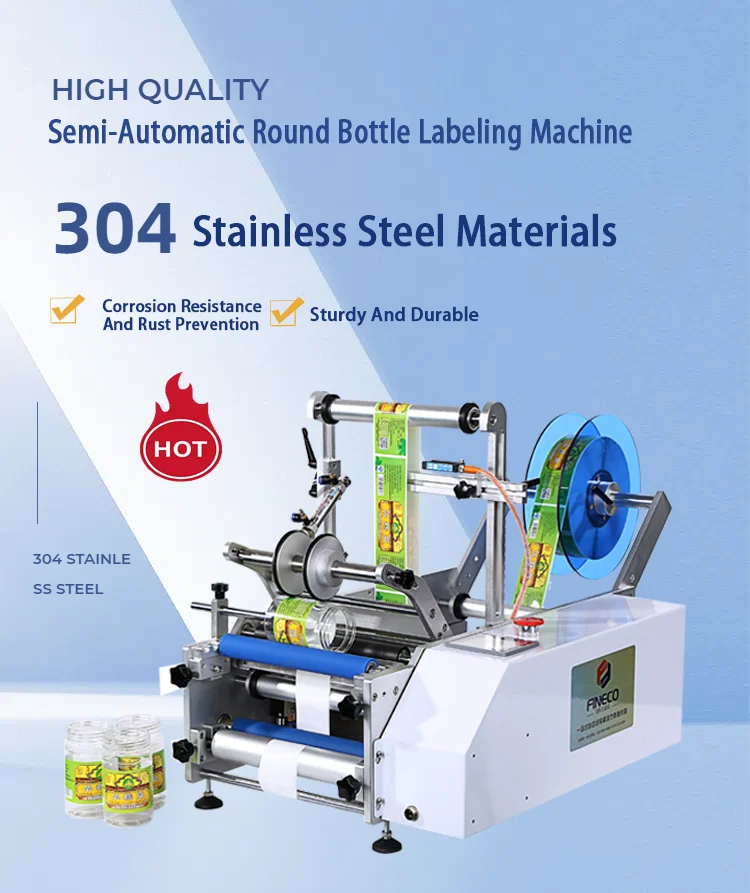 Fk603 High Quality Table Top Semi Automatic Round Bottle Labeling Machine For Sale - Buy Buy ...