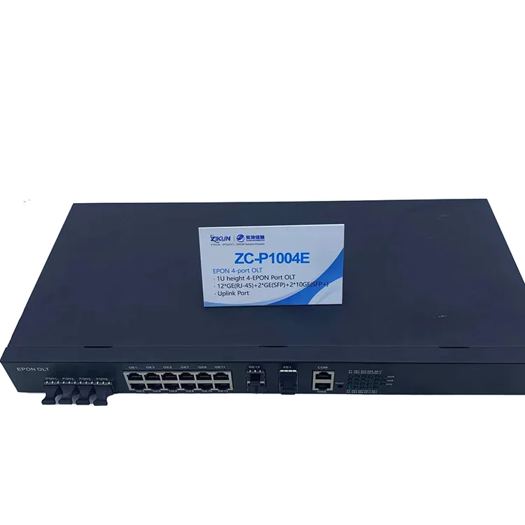 Mini Olt Gpon 4-port Epon 4port Olt 12*ge Rg45,2*ge(sfp ) Hsg 1u Mini Olt Zc-p1004e - Buy 4port ...