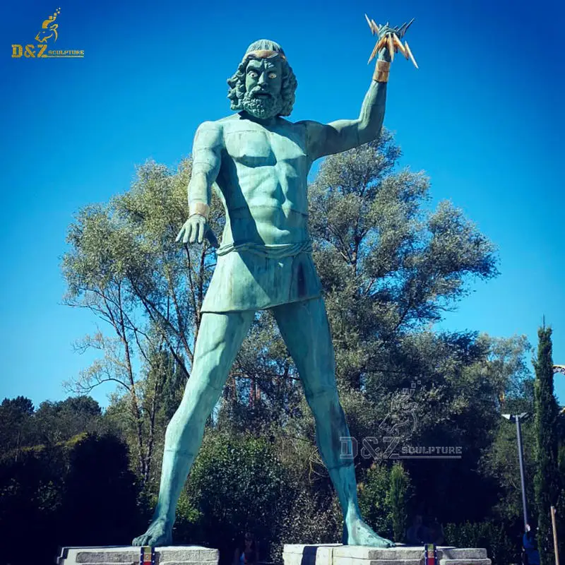 Zeus Greek God Statue With Lightning Bolt