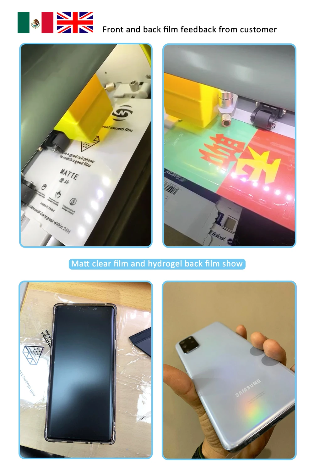 Cell Phone Back Cover Film Tpu Hydrogel Screen Protector Protective ...