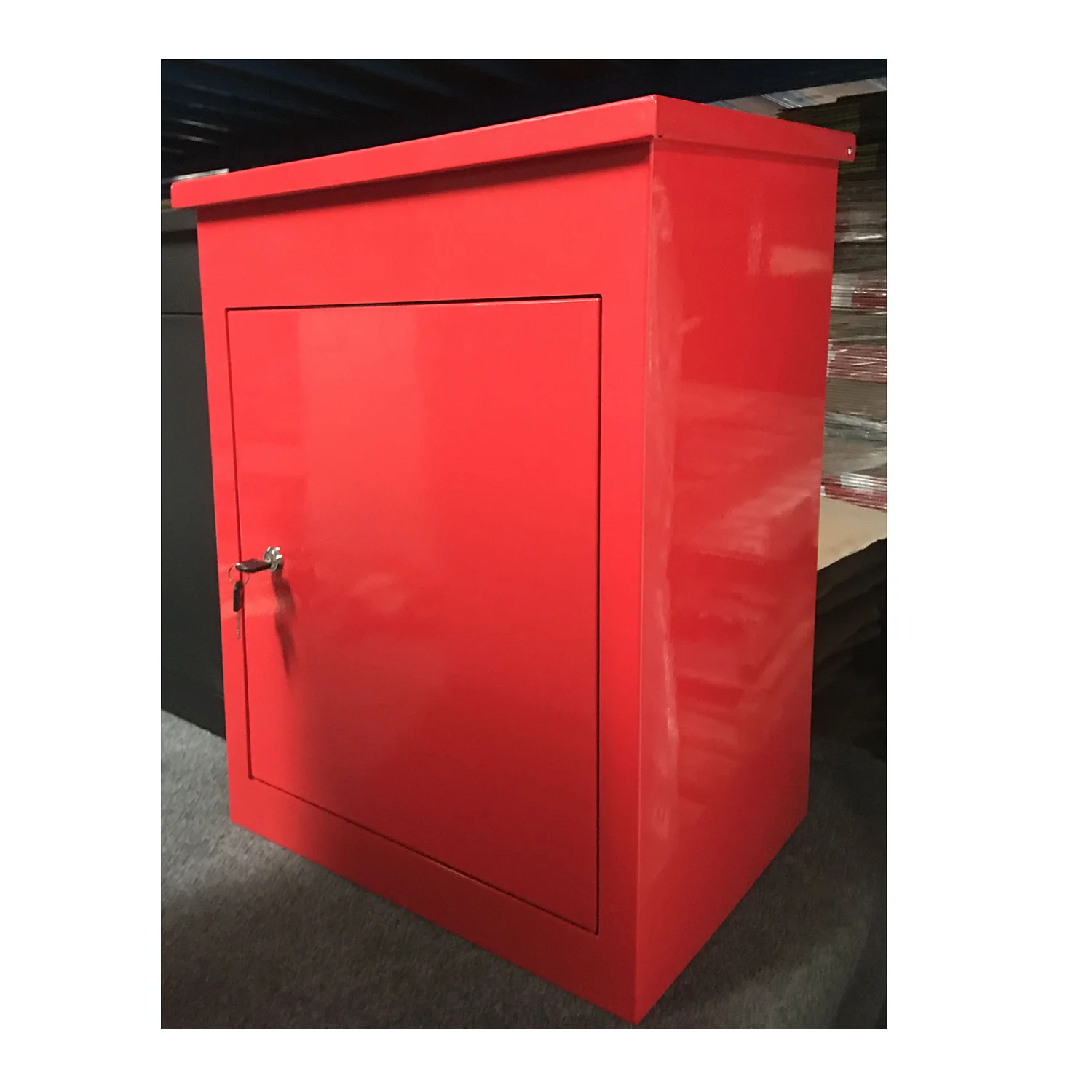 Red Smart Parcel Box Wall Mounted Metal Mailbox Parcel Box Wall Mounted ...