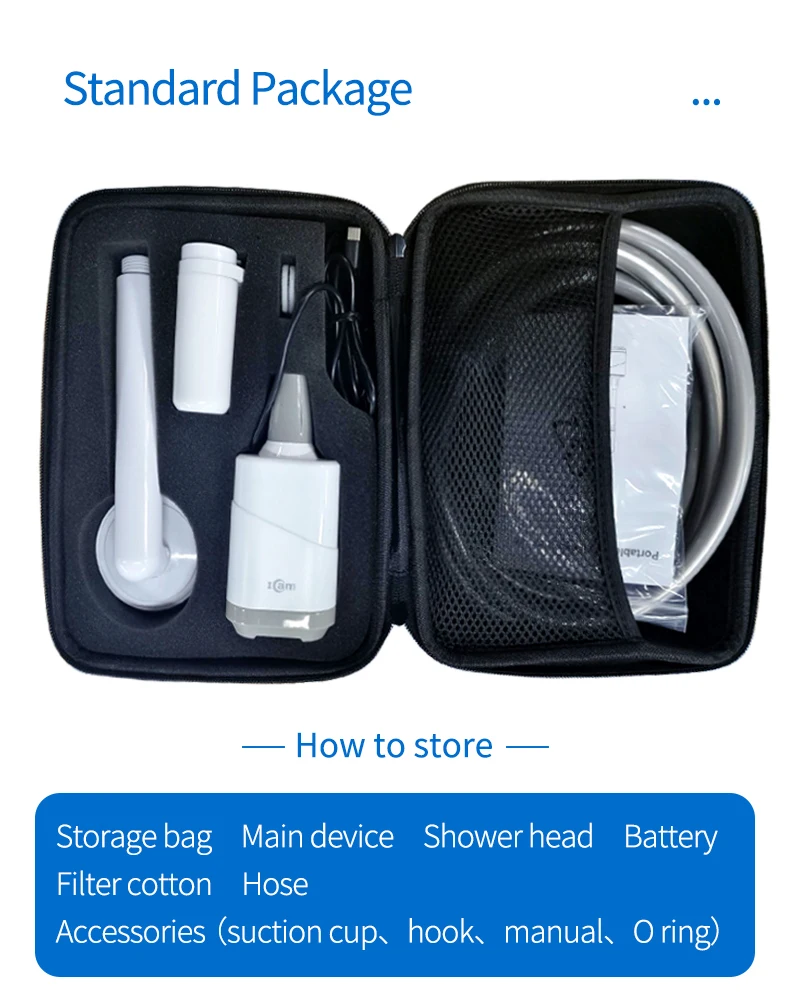 Rechargeable Portable Electric Muslim Shower Outdoor with IPX8 ...