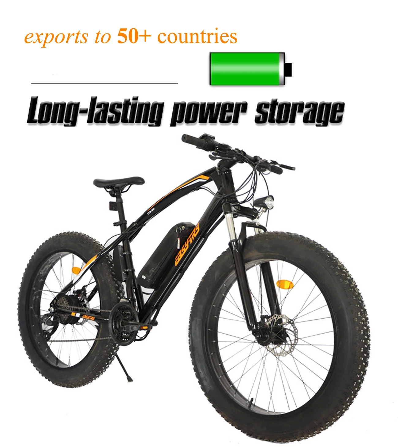 Frame Fat Bike Beach Ebike 26 Inch Electric Cruiser Bike