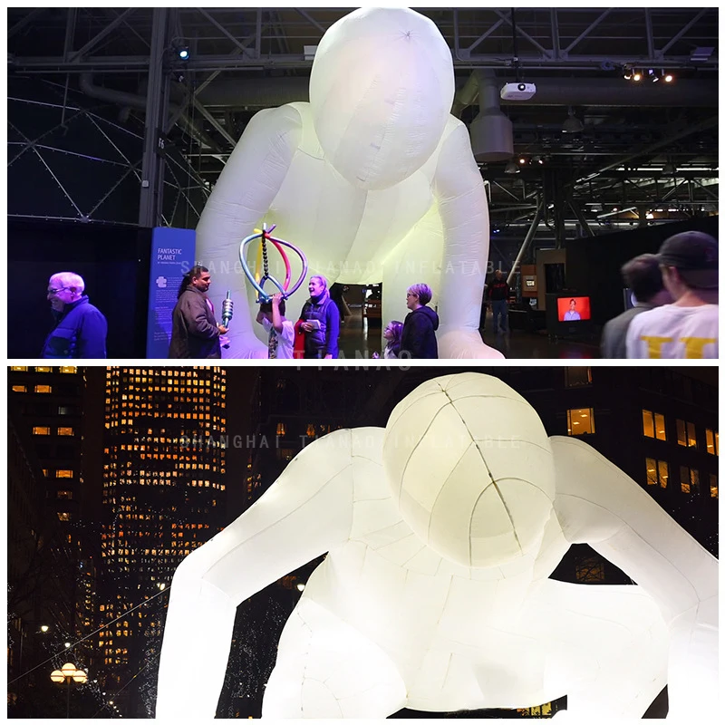 Giant Inflatable Cartoon Character Inflatable Art Model Human With Led ...