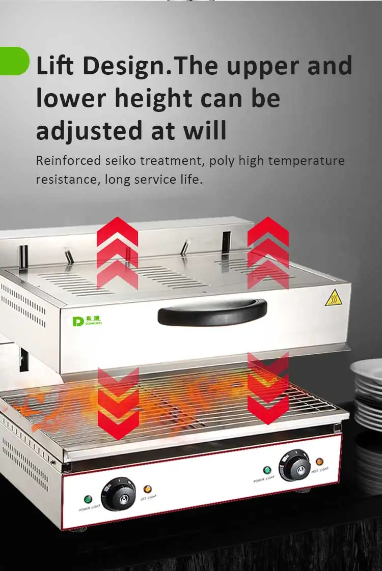 Stainless Steel Countertop Salamander Broiler for Hotels