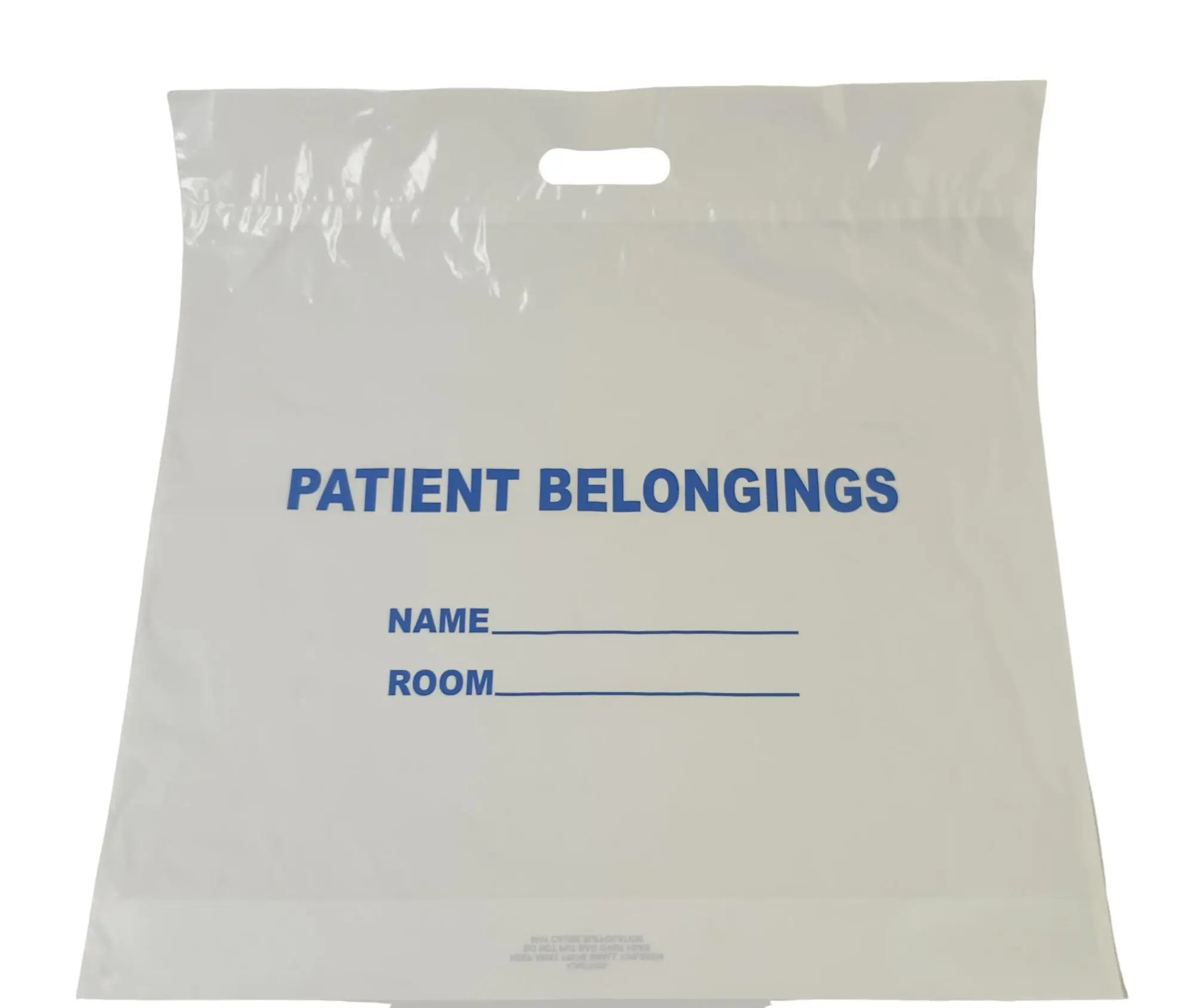 Factory Price Patient Belongings Bag with Punch Out Handle Waterproof ...
