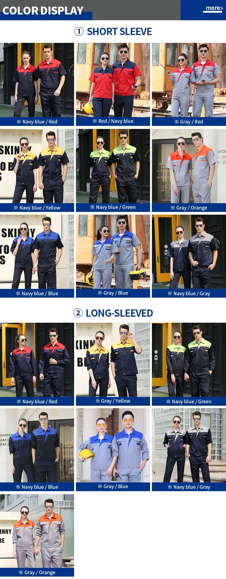 Safety Overall Workwear Uniforms Sets Top Selling Comfortable Men ...