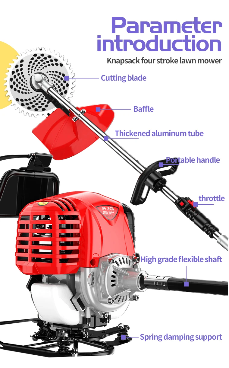 Engine Gasoline 4 Stroke Petrol Grass Cutter/4 Cycle Gas Economic Grass ...