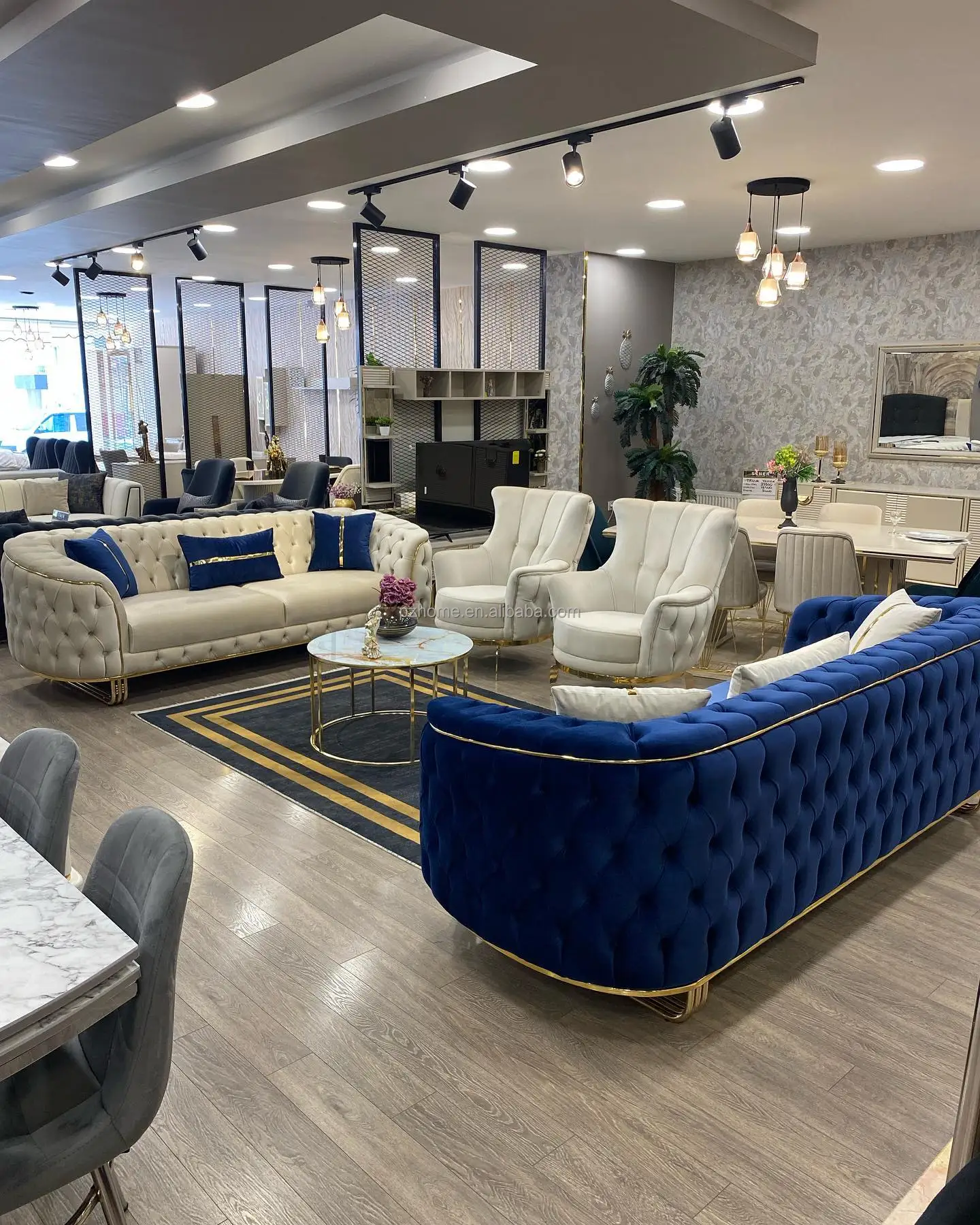 Luxury Modern Design One Love Seat Sectional Set Chesterfield Modular ...