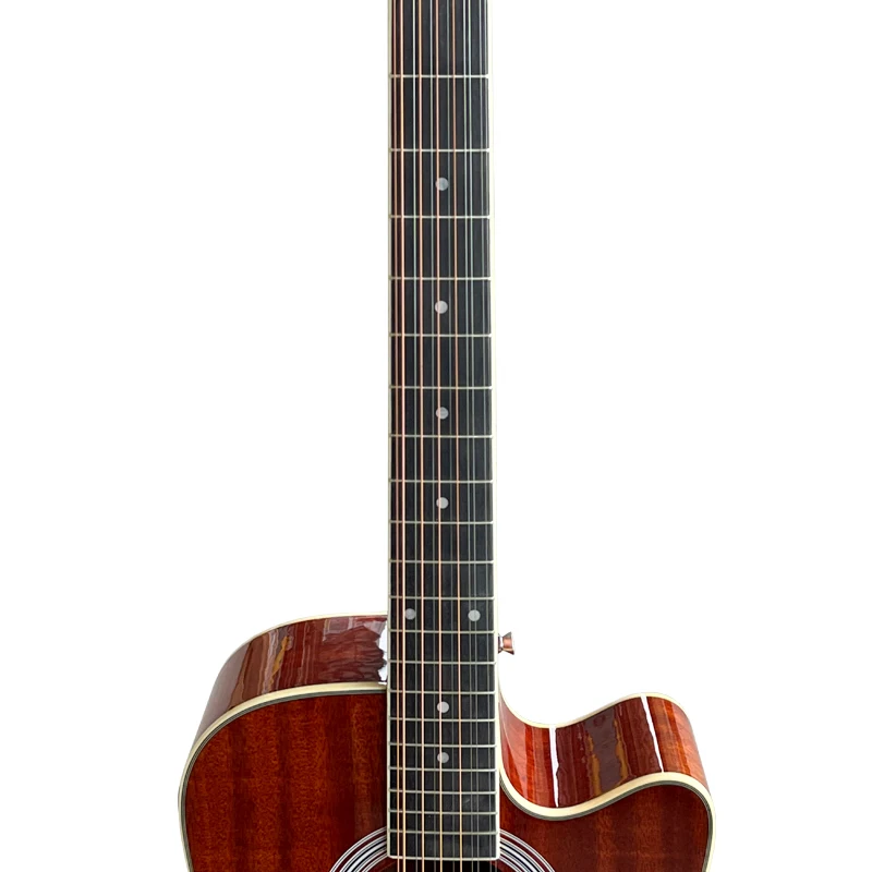 Stocked Promotional Cheap Gloss Aiersi Cutaway All Mahogany12 String ...