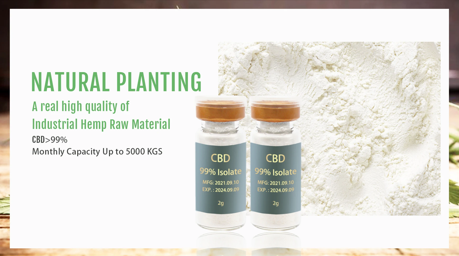 Plant Extracted High Purity Cbd Powder High Purity Hemp Extract Cbd ...
